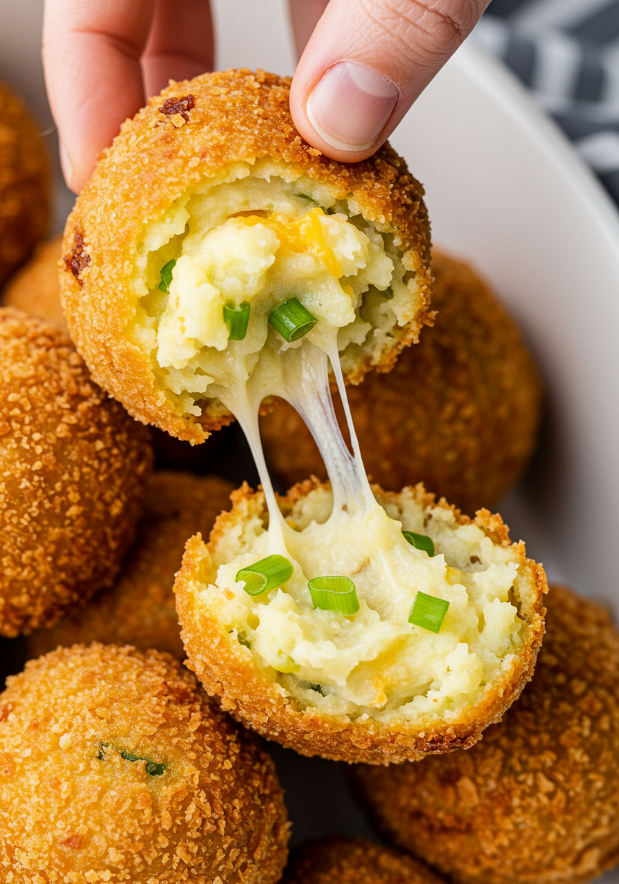 Loaded Mashed Potato Balls - ELENACOOKING