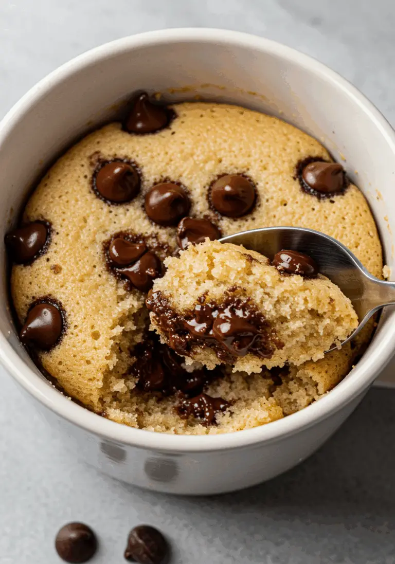 Chocolate Chip Mug Cake - ELENACOOKING