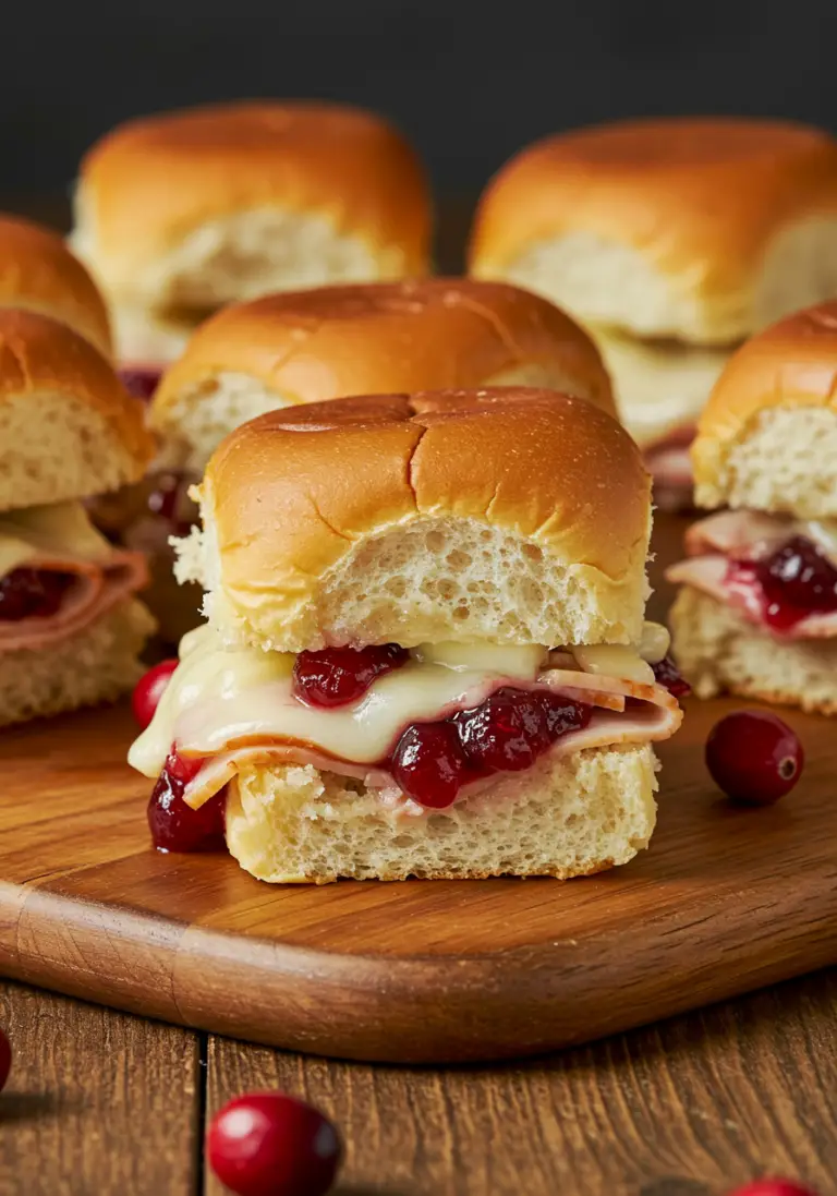 Turkey Cranberry Sliders - ELENACOOKING