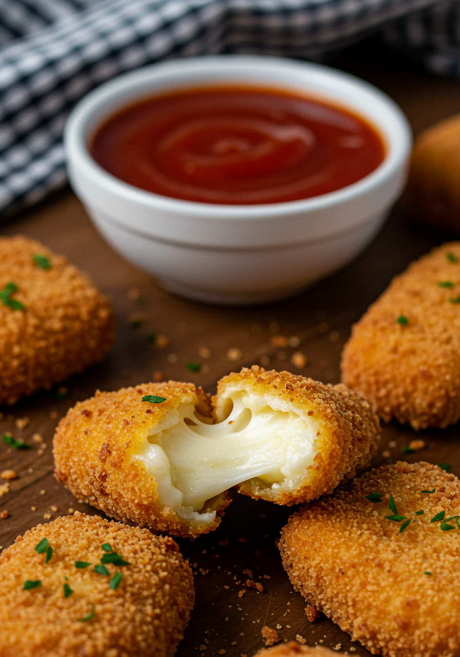 Crispy Fried Mozzarella Cheese Bites - ELENACOOKING