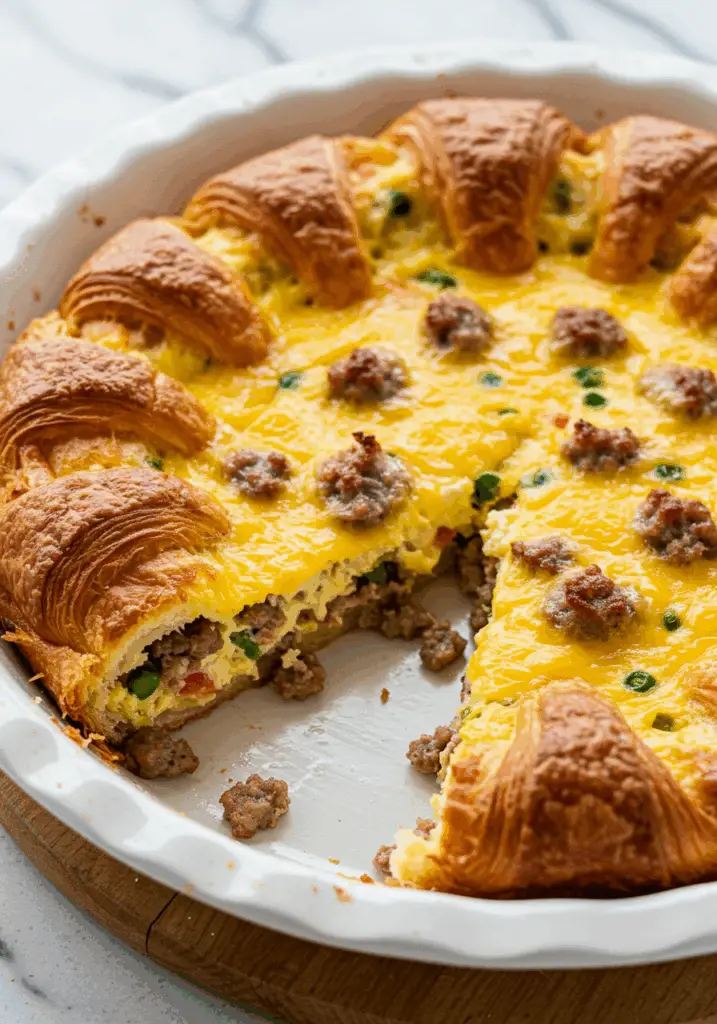 Croissant Breakfast Pie - ELENACOOKING