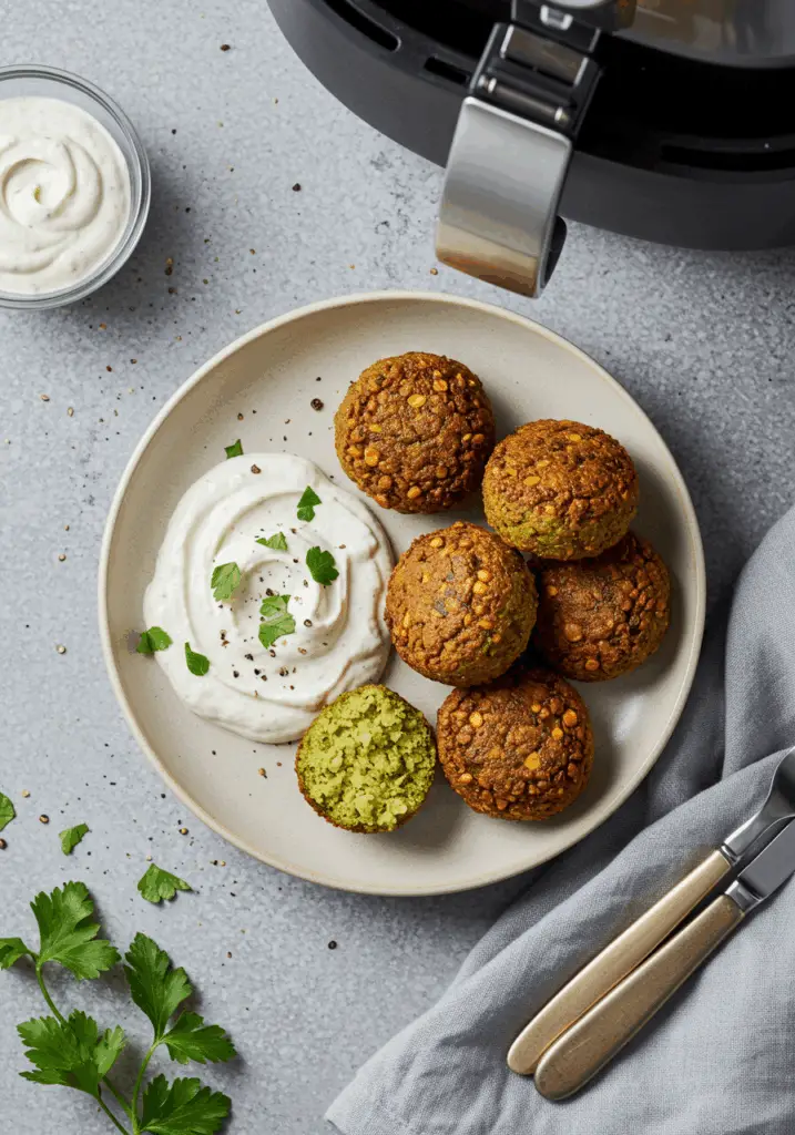 Air Fryer Falafel Recipe - ELENACOOKING