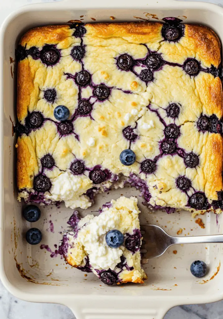 Blueberry Cottage Cheese Breakfast Bake