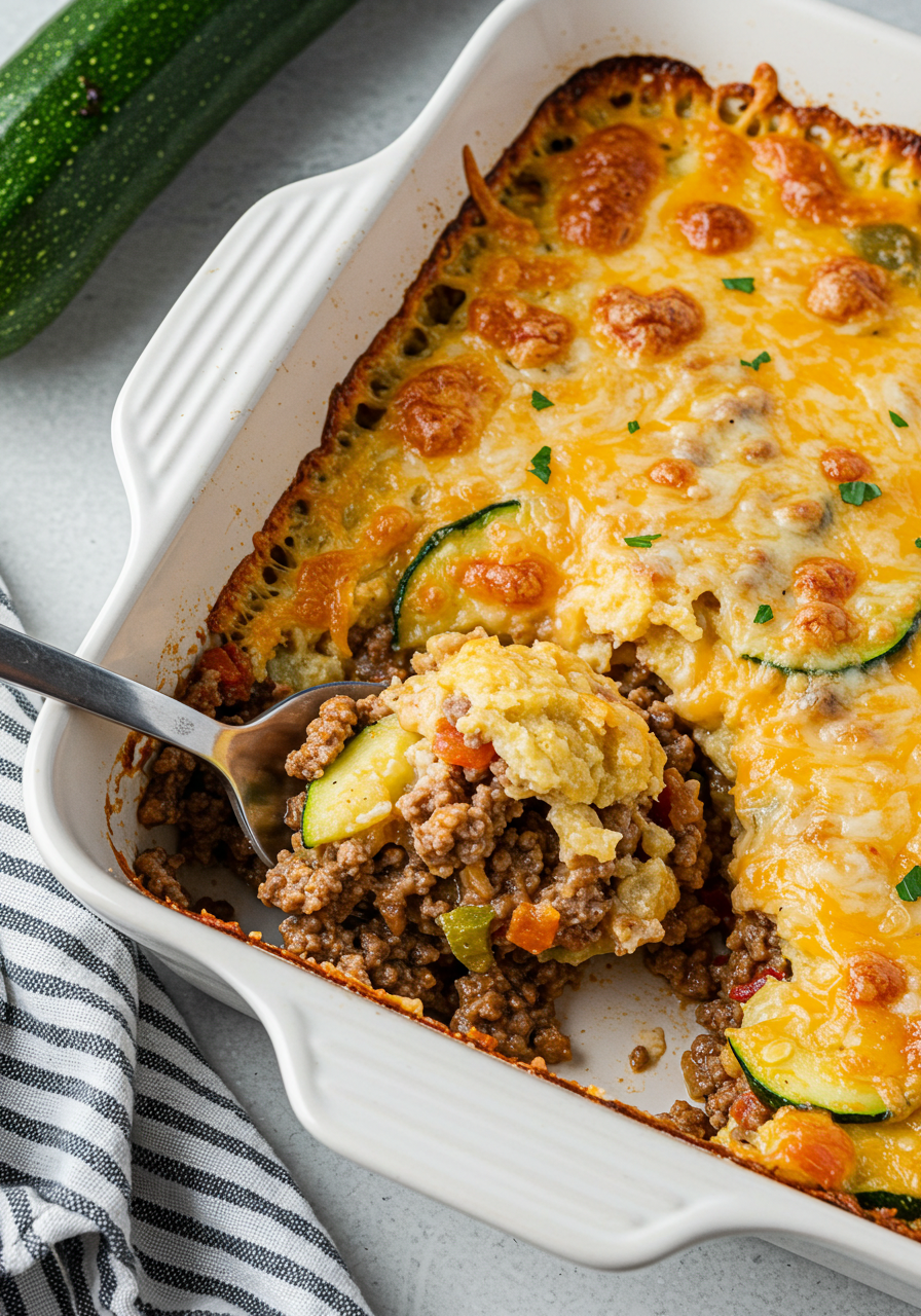 Ground Beef Zucchini Casserole