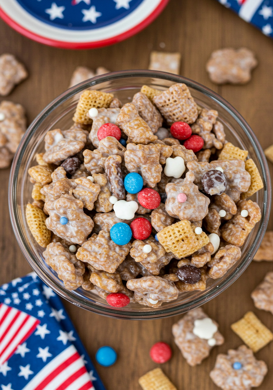 Patriotic Snack Mix - ELENACOOKING