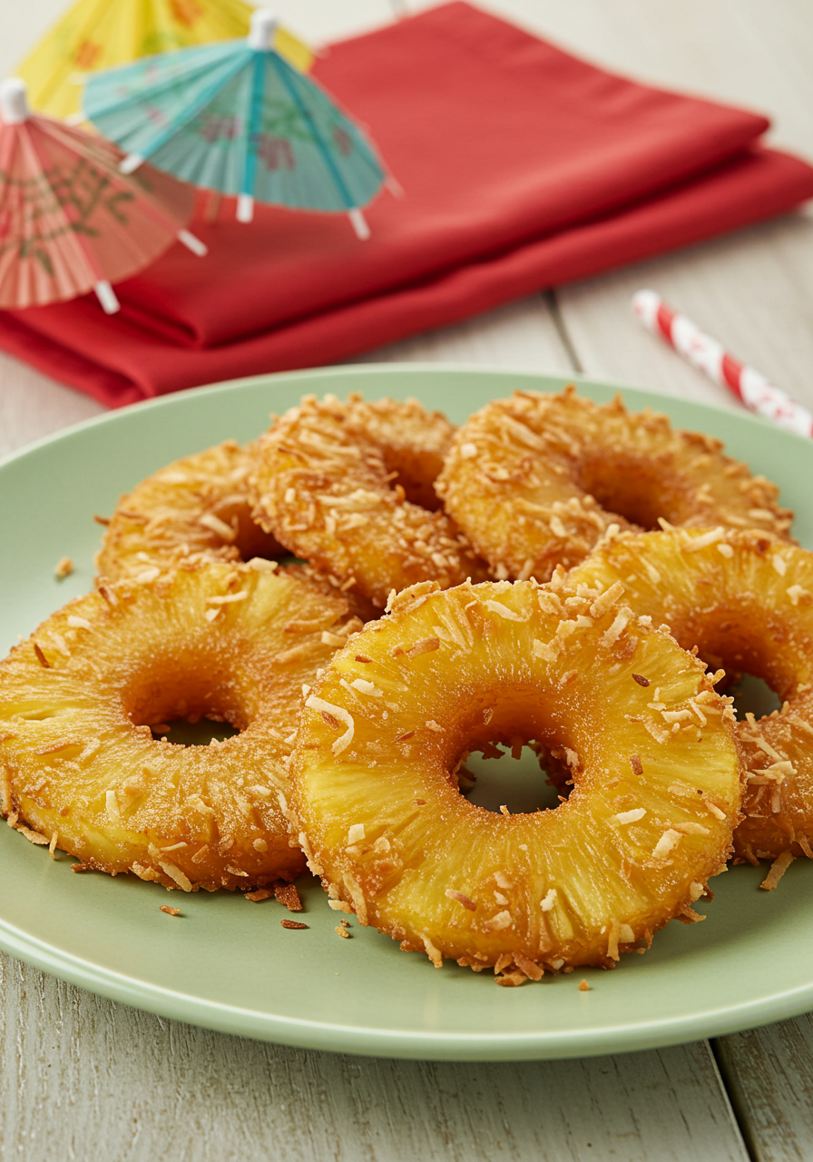 Fried Pineapple with Coconut Crust