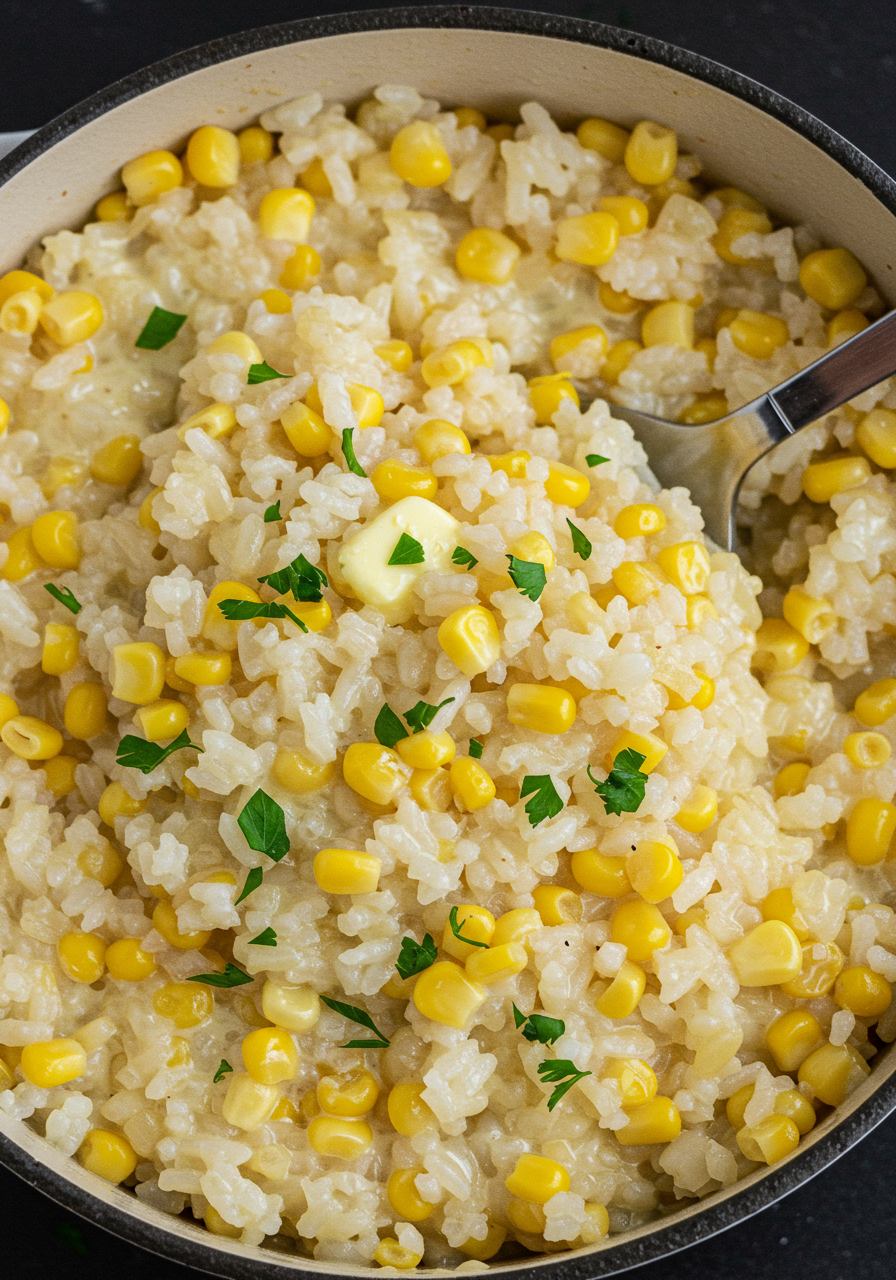 Hot buttered corn rice - ELENACOOKING