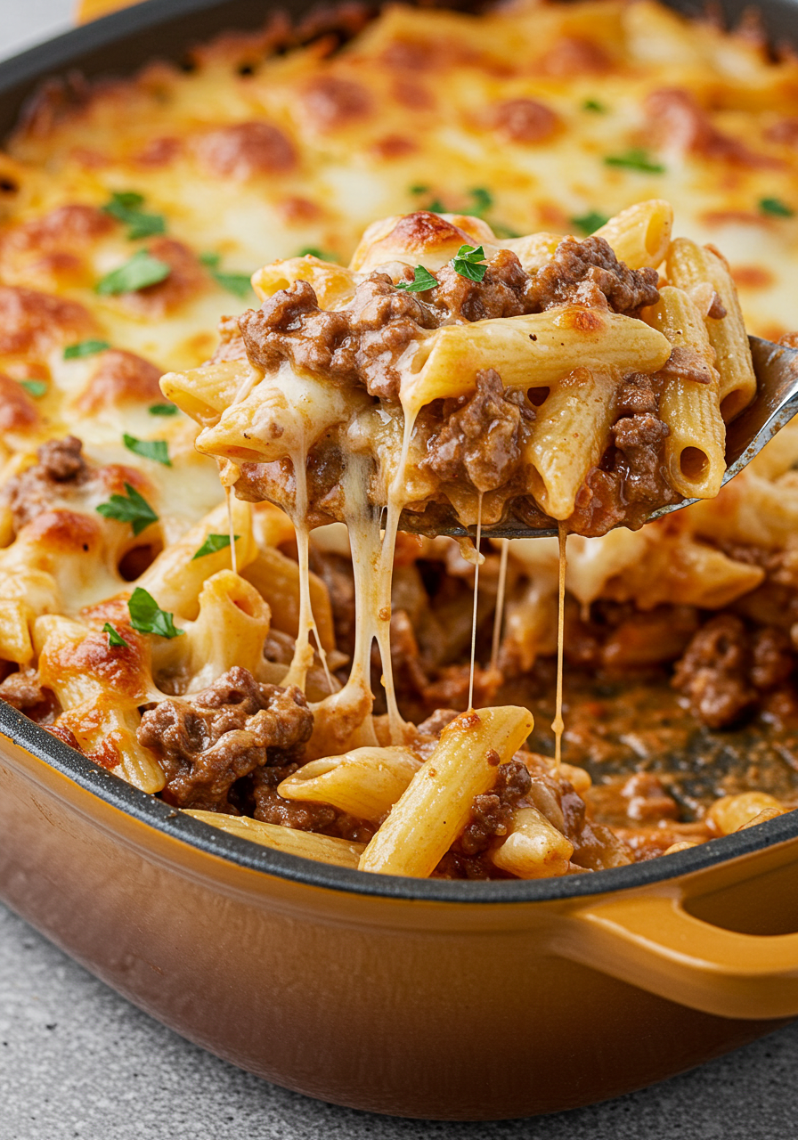 Philly Cheesesteak Pasta Bake - ELENACOOKING
