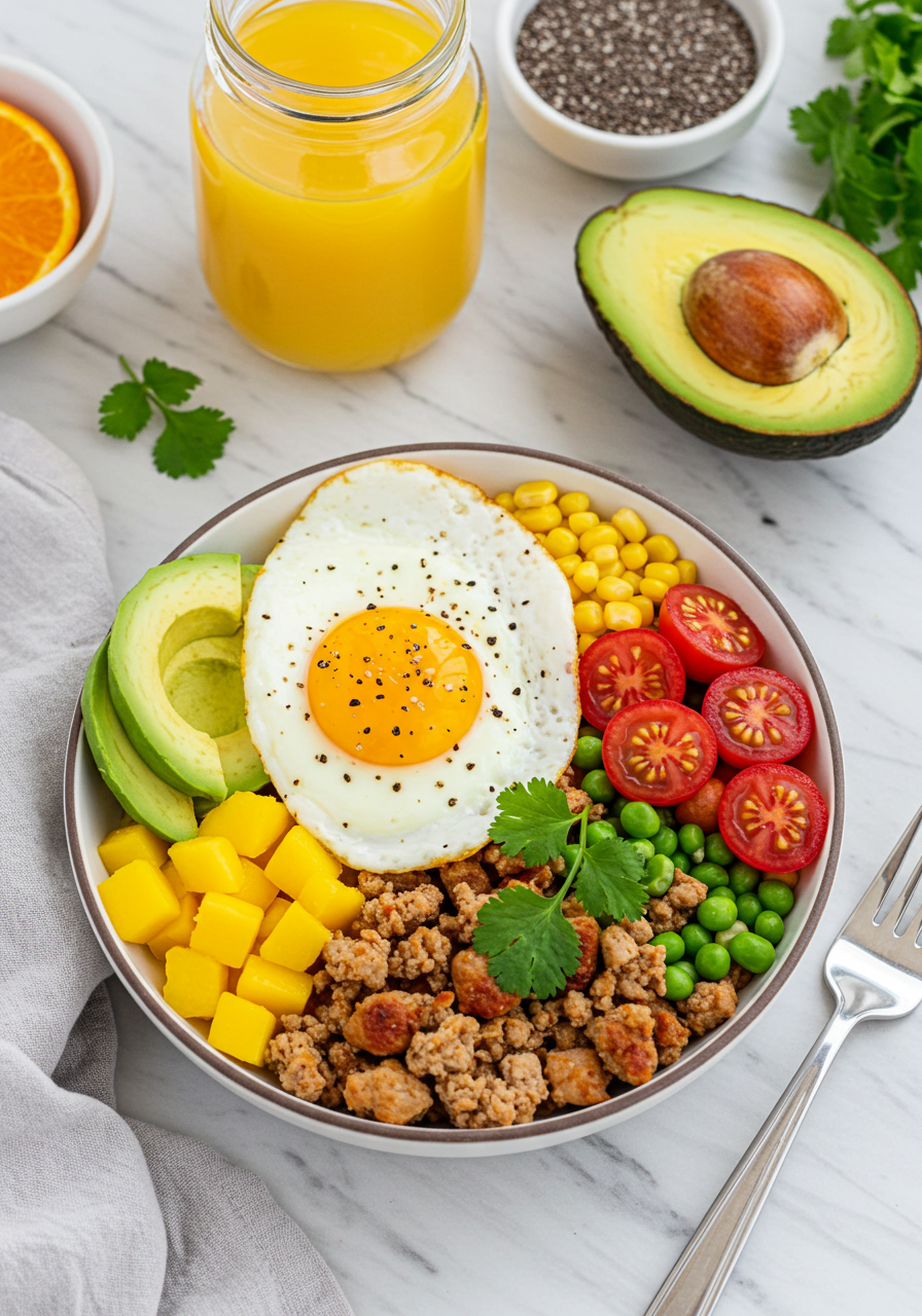 Easy High Protein Breakfast Bowls - ELENACOOKING