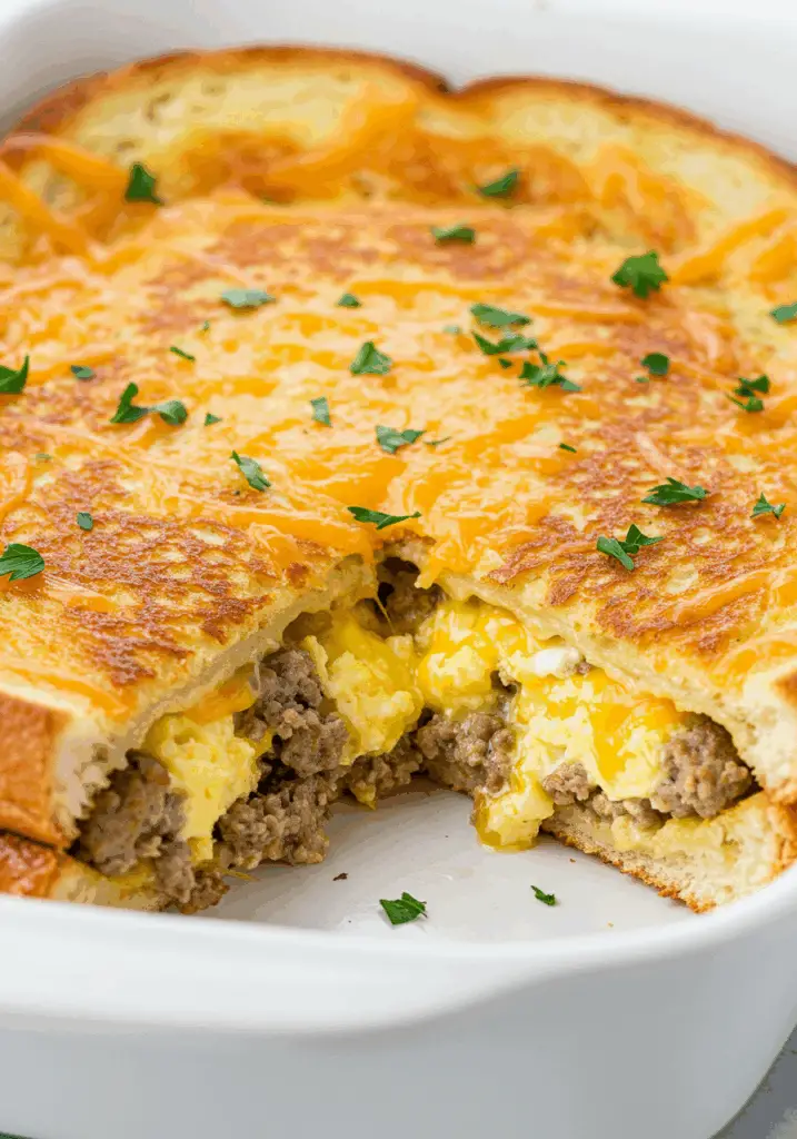 Grilled Cheese Breakfast Casserole - ELENACOOKING