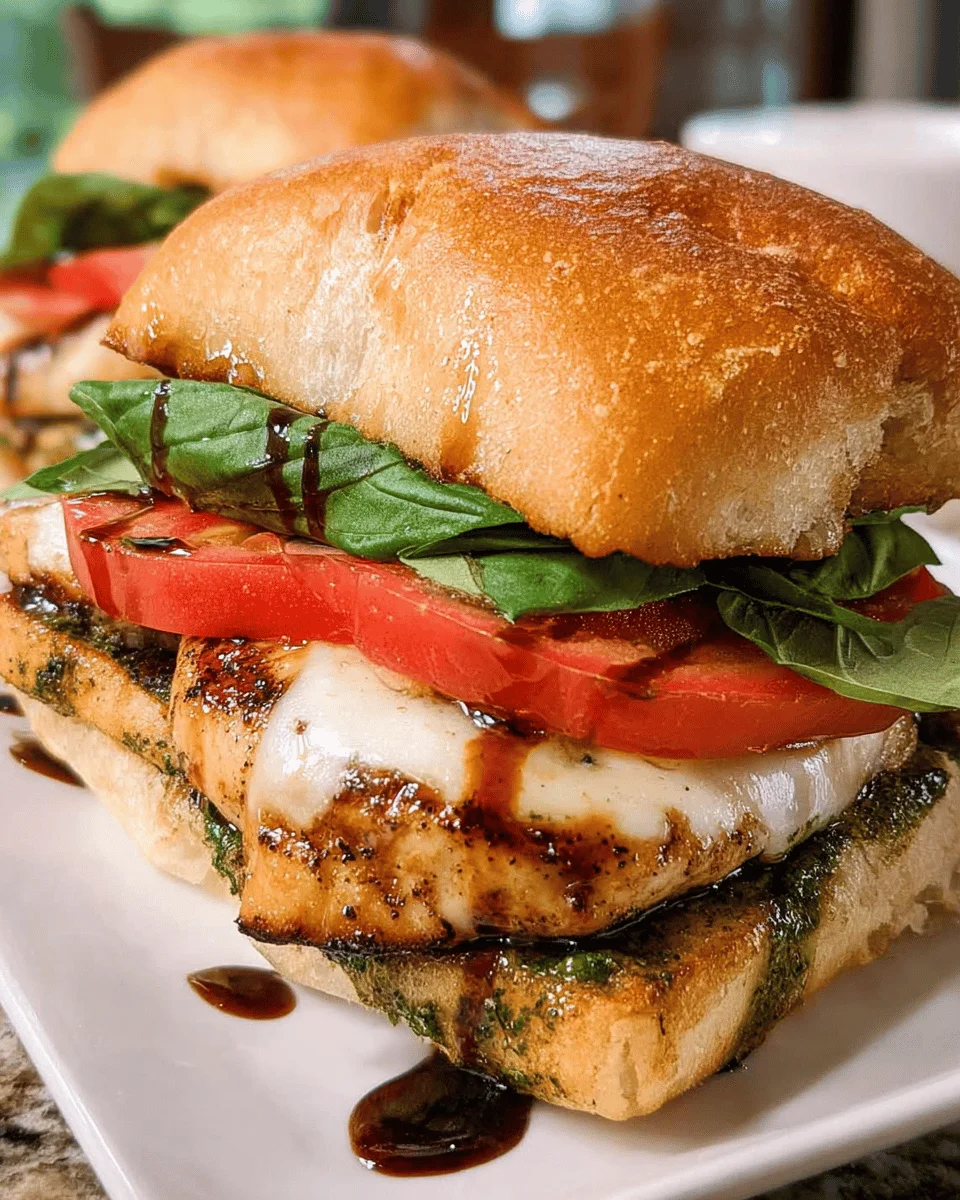 Chicken Caprese Sandwich - ELENACOOKING