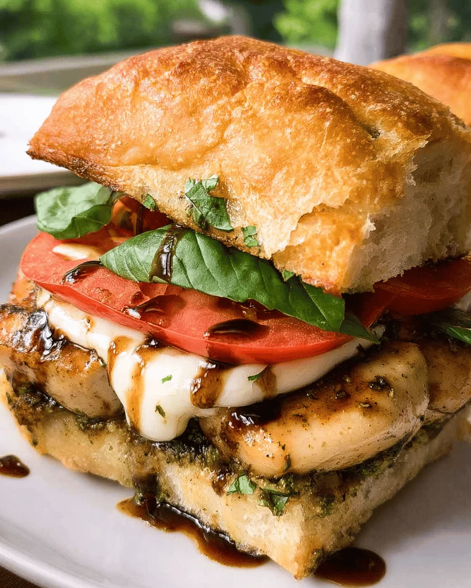 Chicken Caprese Sandwich - ELENACOOKING