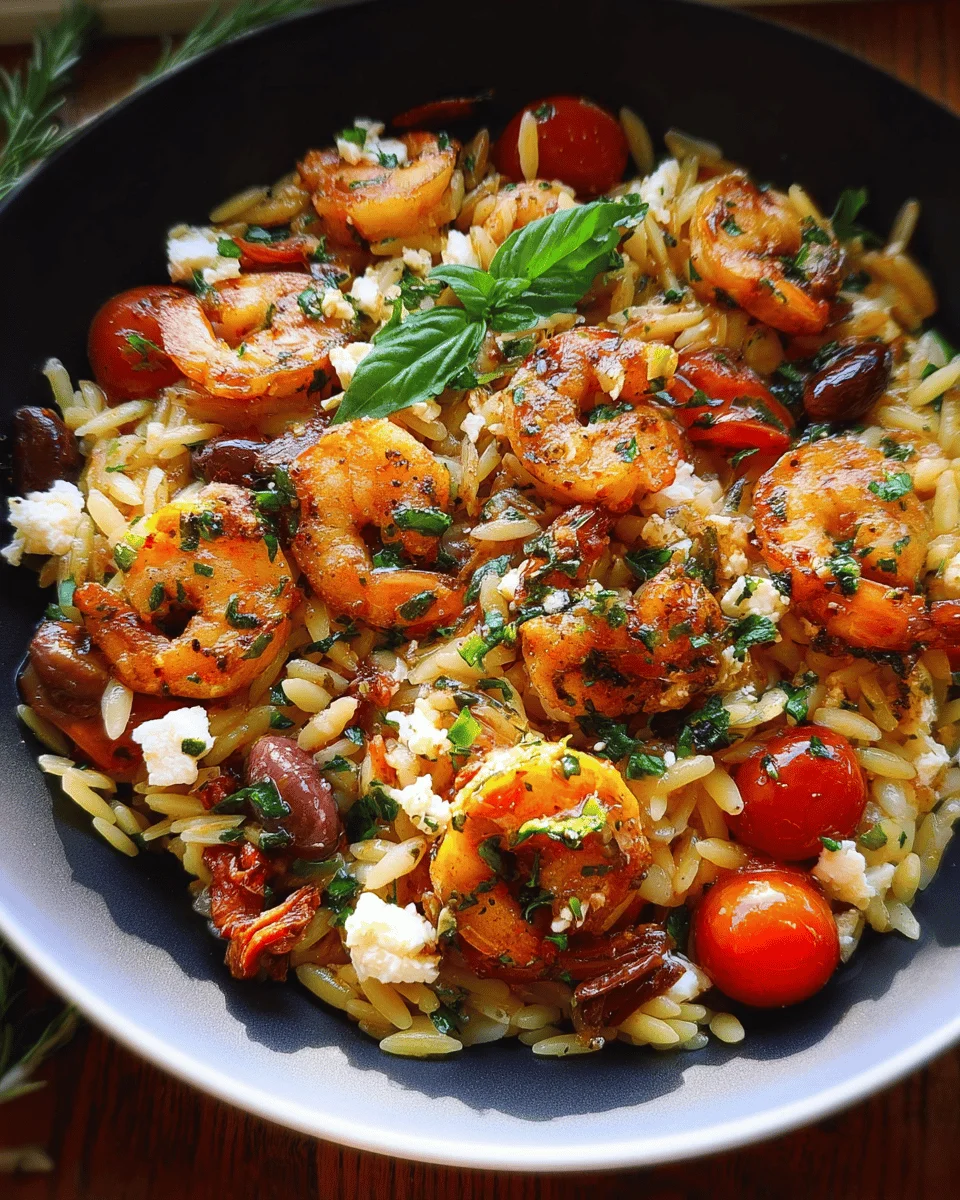 Greek Shrimp with Orzo and Feta (One-Pan, 30-Minute Meal)