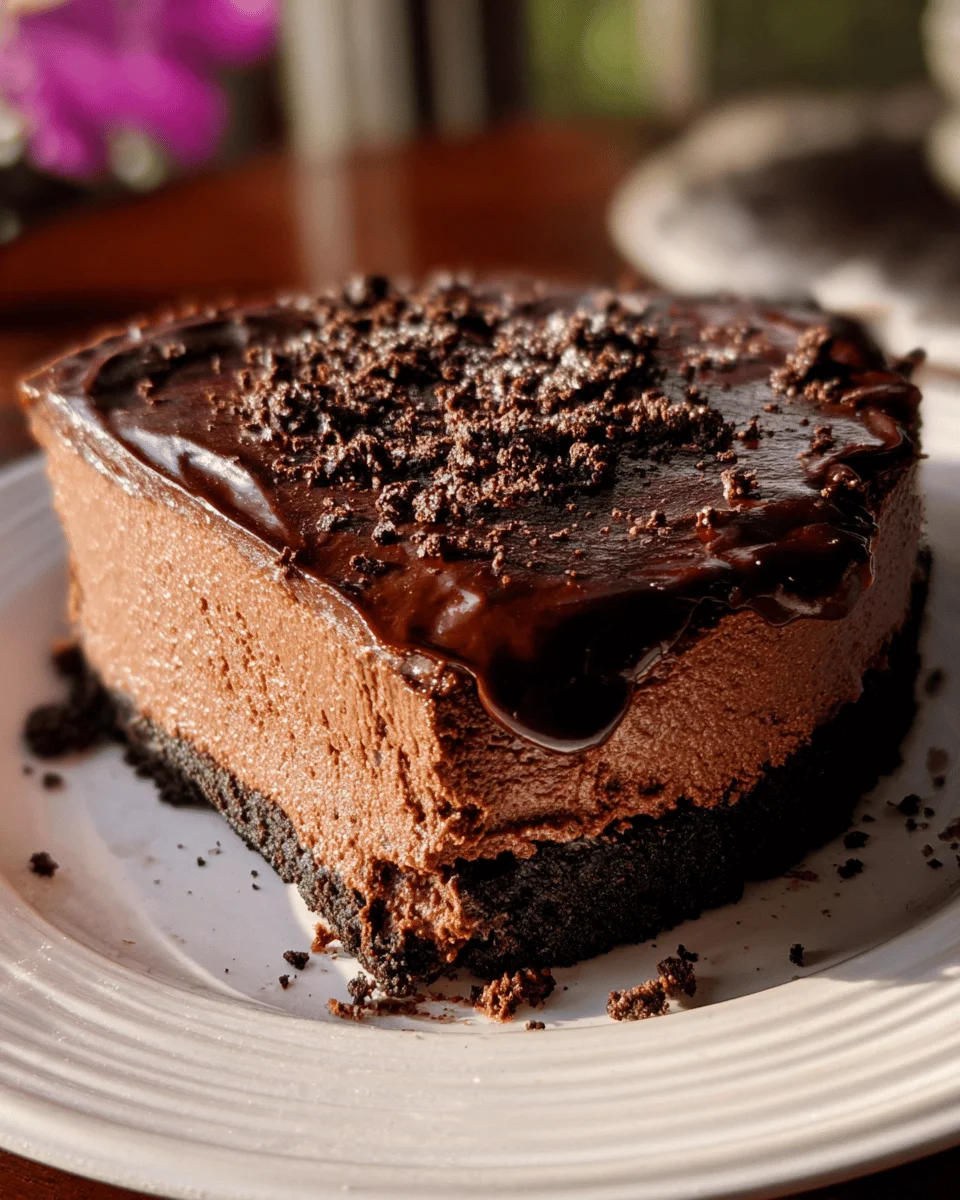 No Bake Chocolate Cheesecake