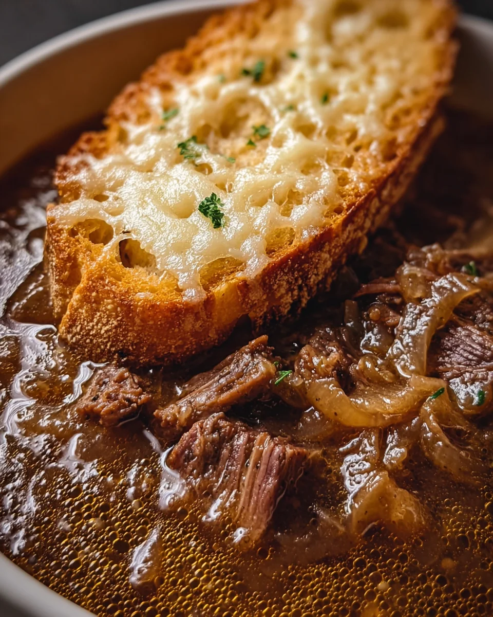 French Onion Beef Short Rib Soup