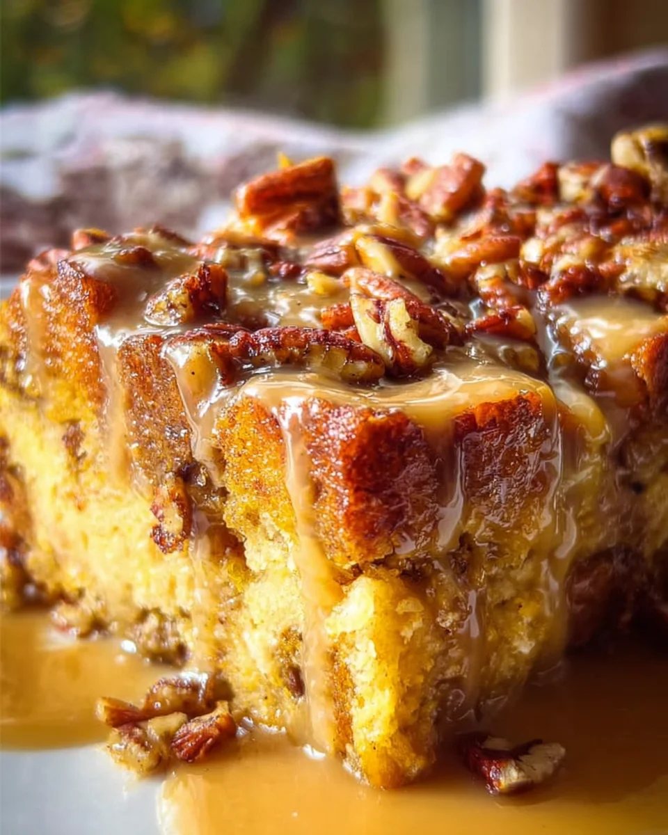 Pumpkin Praline Bread Pudding