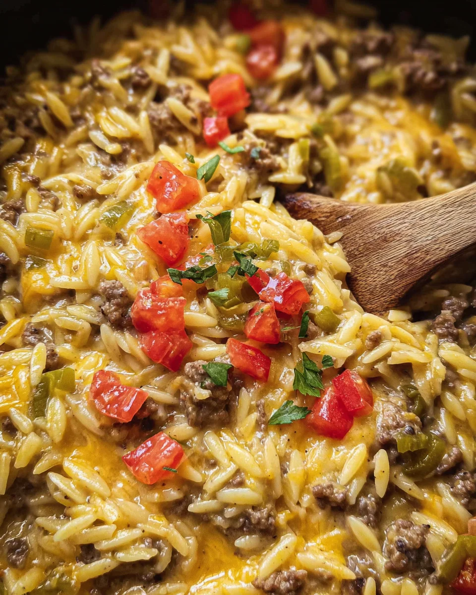 Cheeseburger Orzo