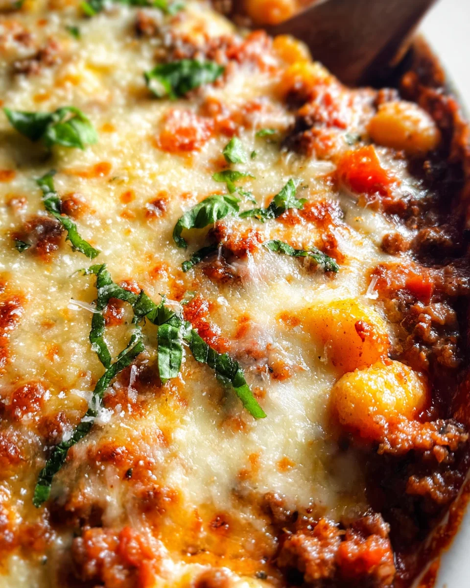 Easy Bolognese Gnocchi Bake