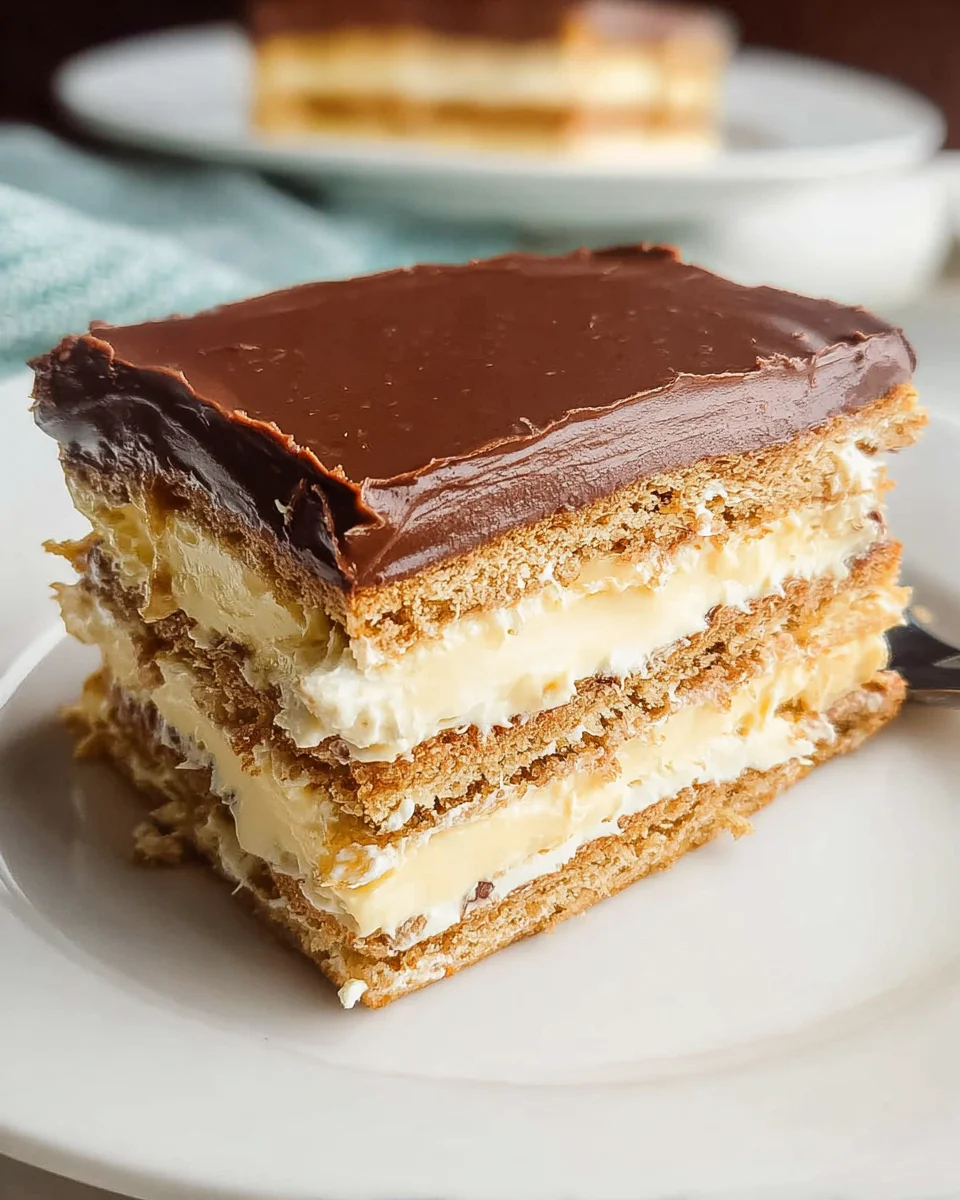 No Bake Eclair Cake