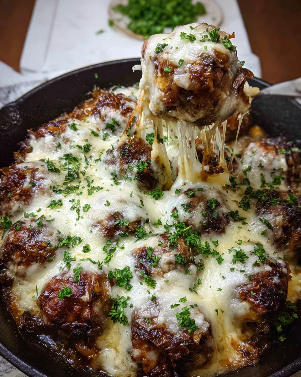 French Onion Meatballs