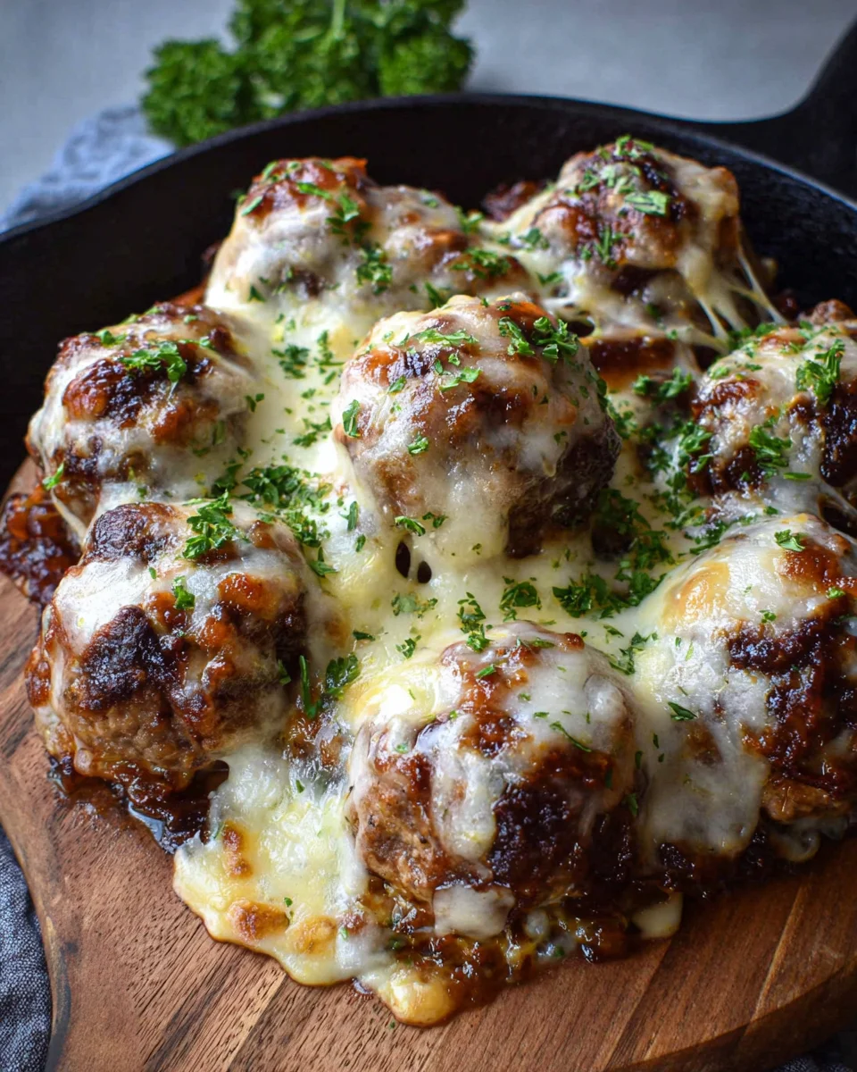 French Onion Meatballs