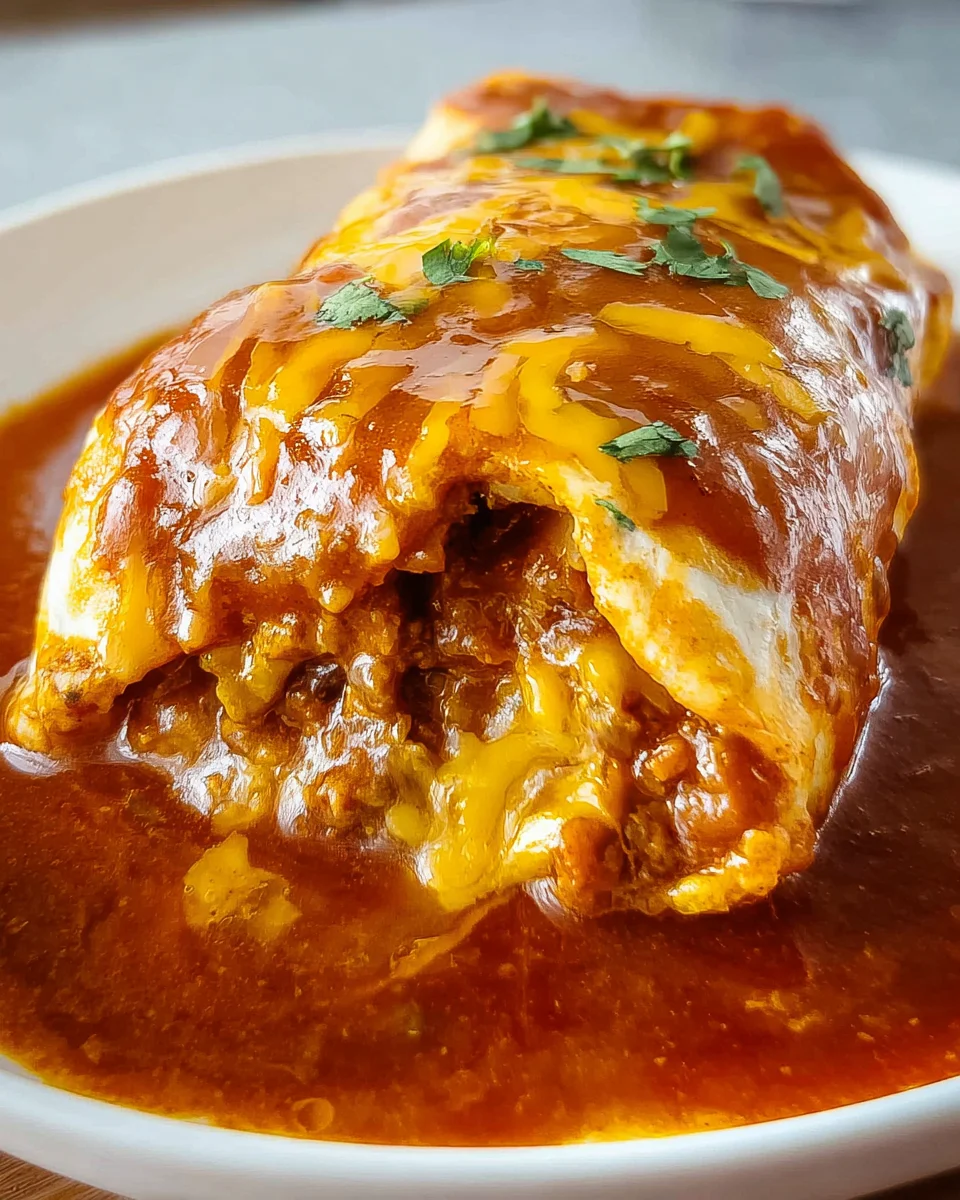 Ground Beef Wet Burrito