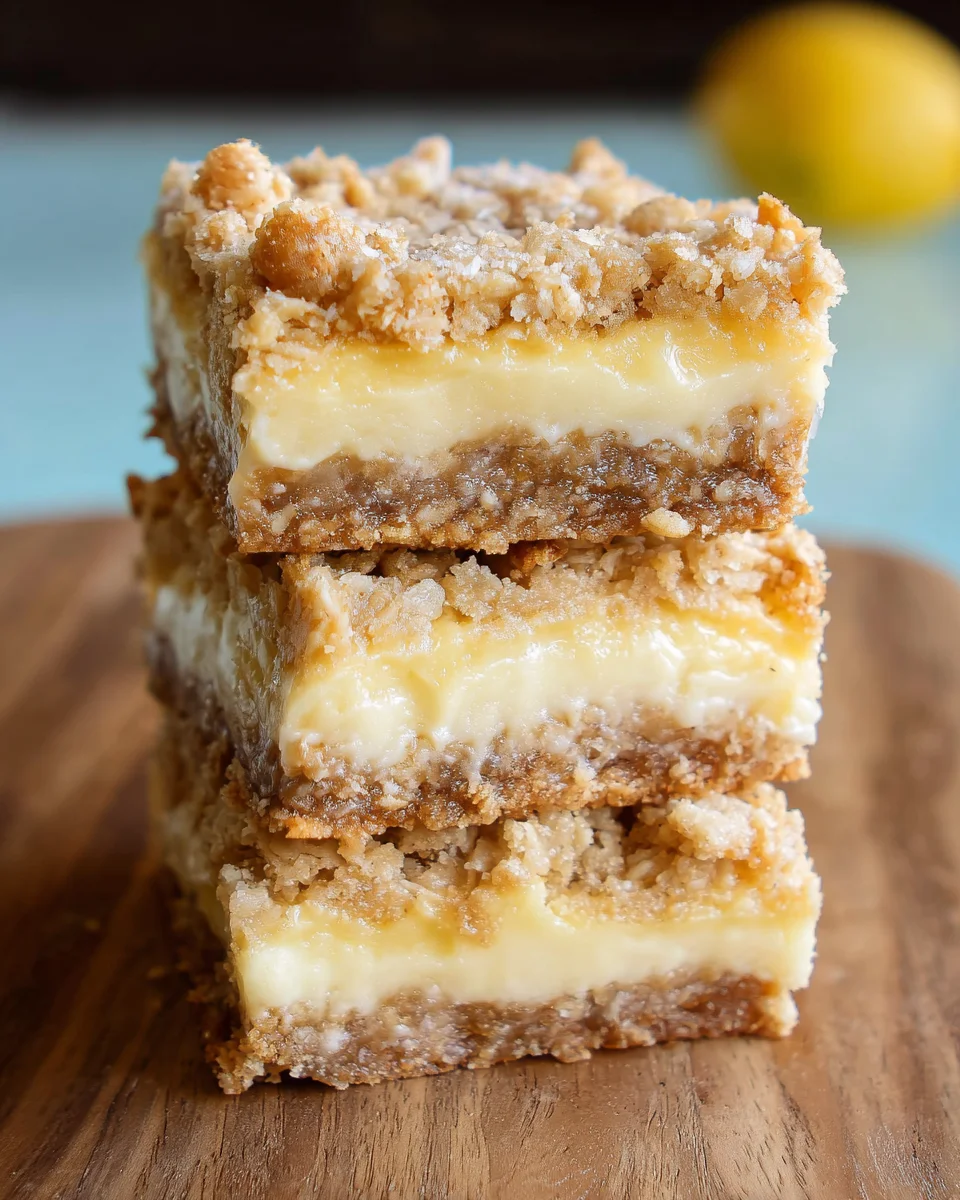 Oatmeal Lemon Cream Bars