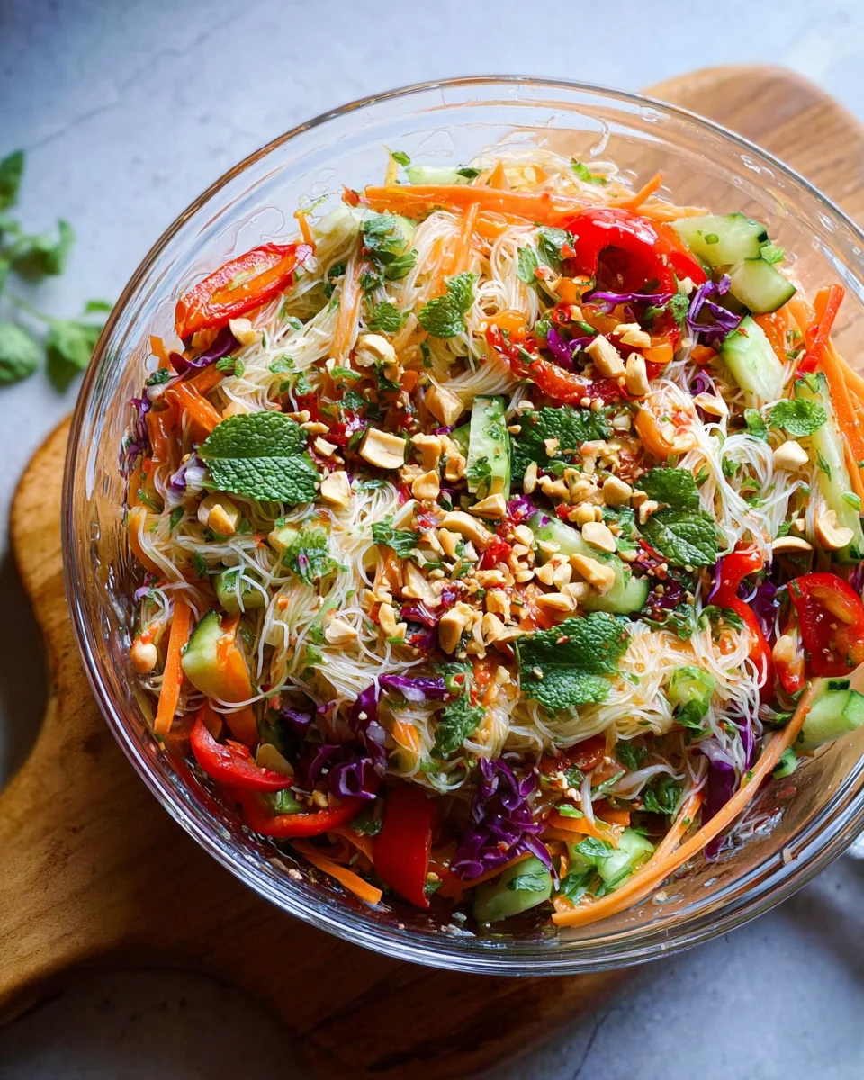 Spring Roll Salad with Spicy Ginger Dressing