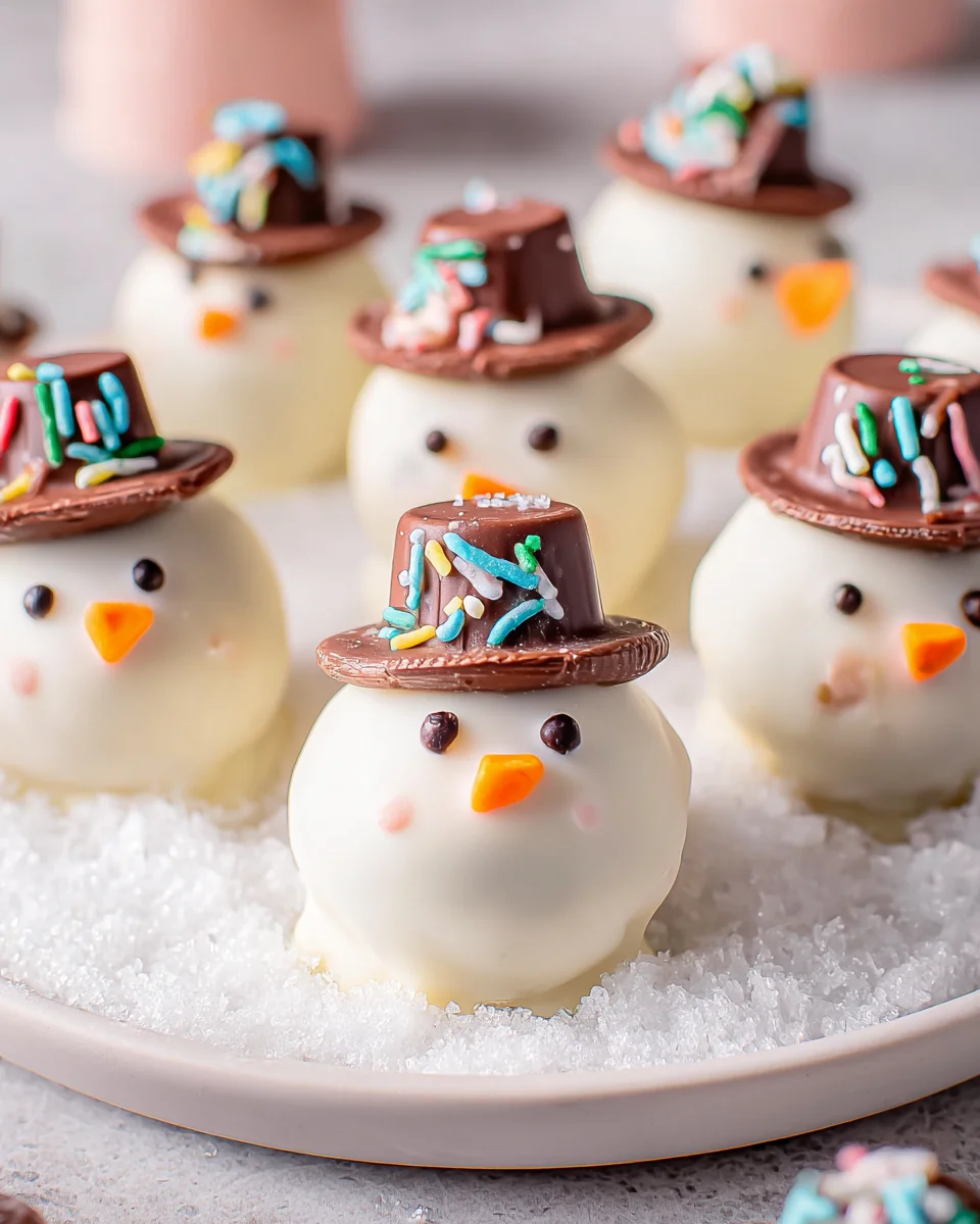 Melted Snowman Oreo Balls