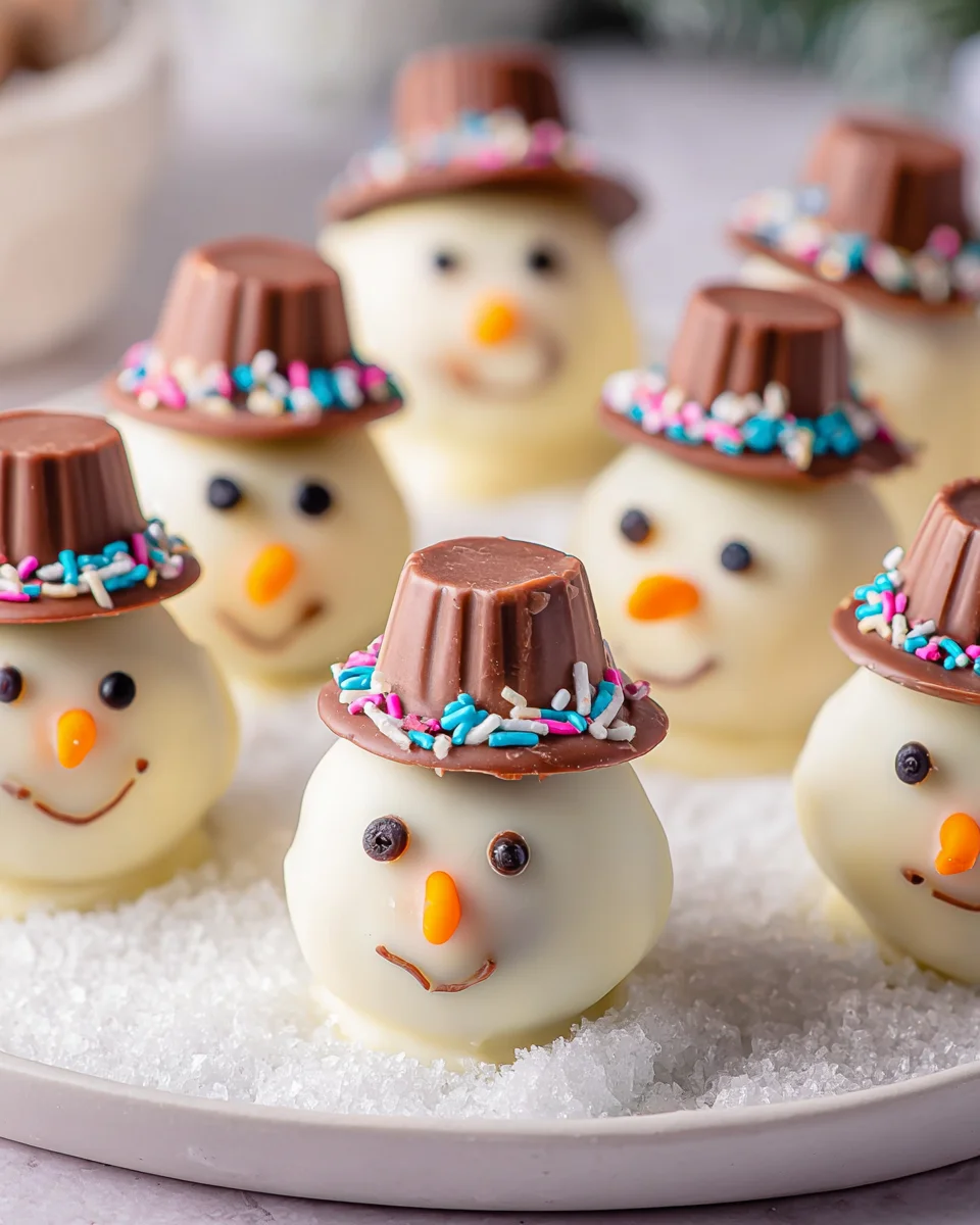 Melted Snowman Oreo Balls
