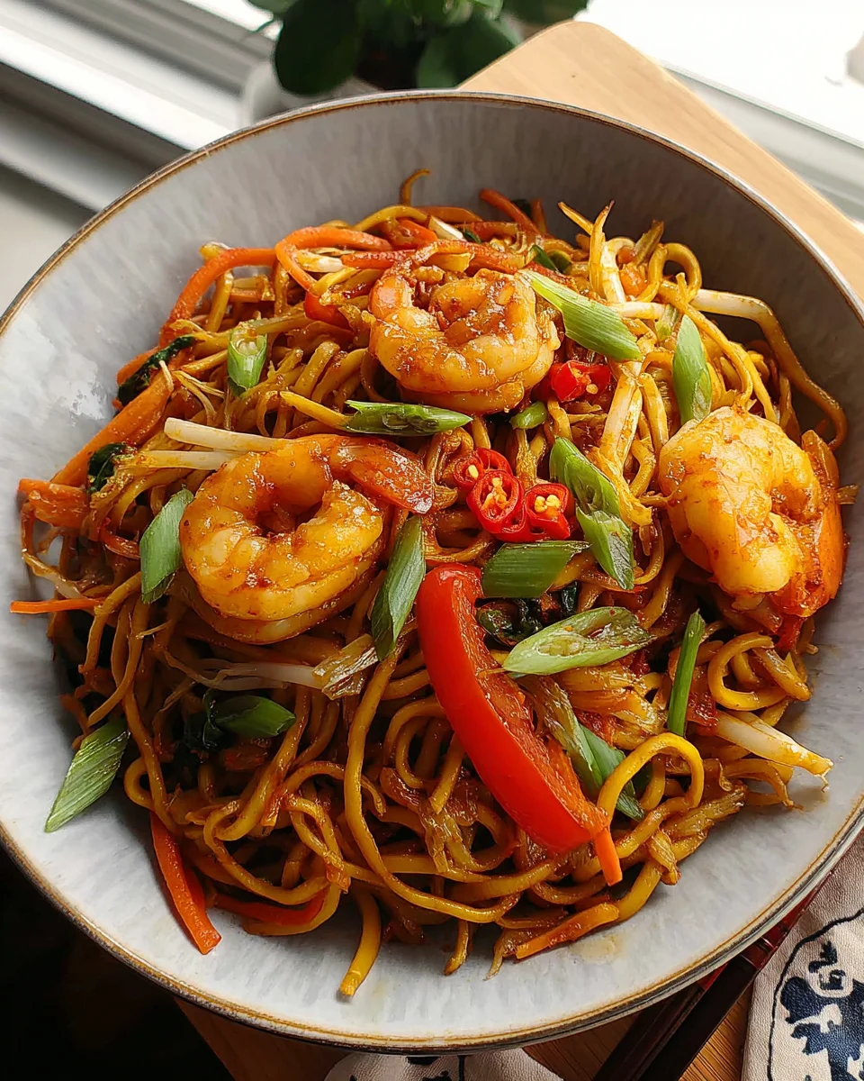 Easy Prawn Chow Mein
