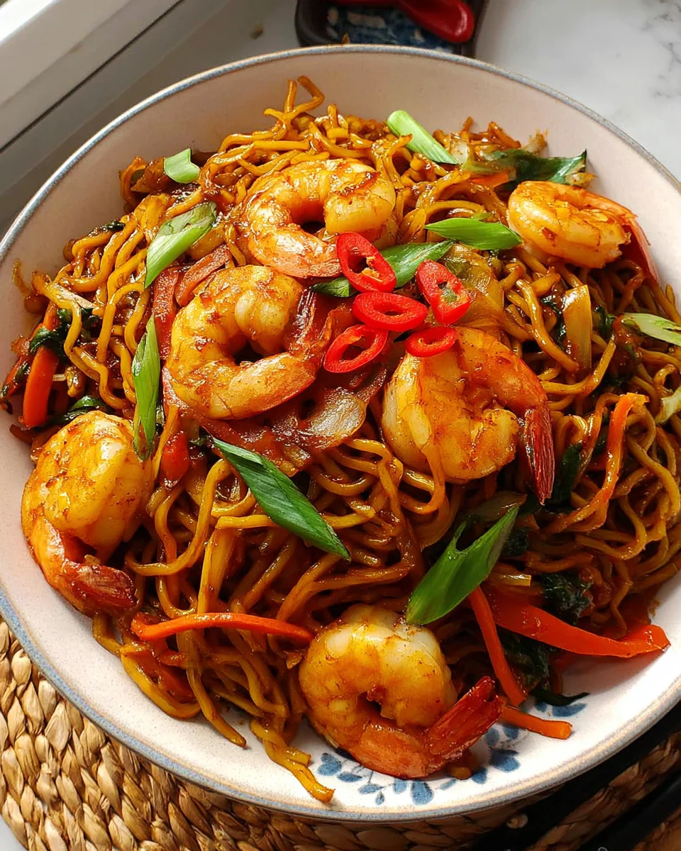 Easy Prawn Chow Mein