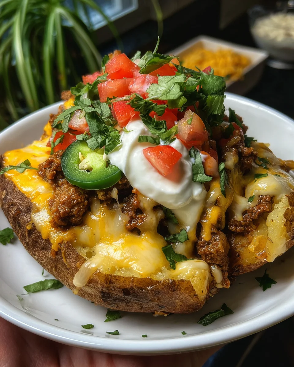 Taco Stuffed Baked Potatoes